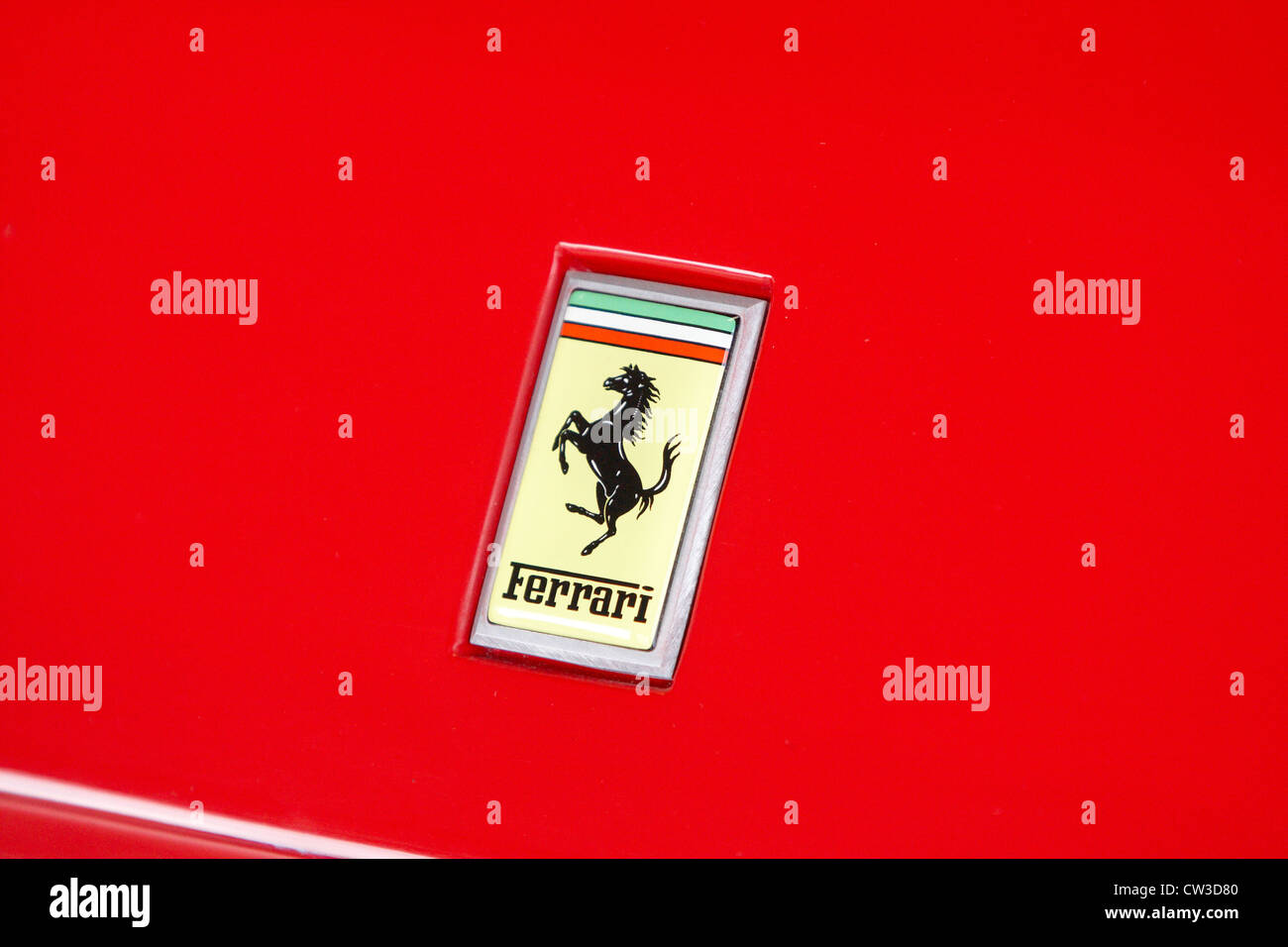 A badge on 1978 Ferrari 400 GT Coupe forming part of a classic car ...