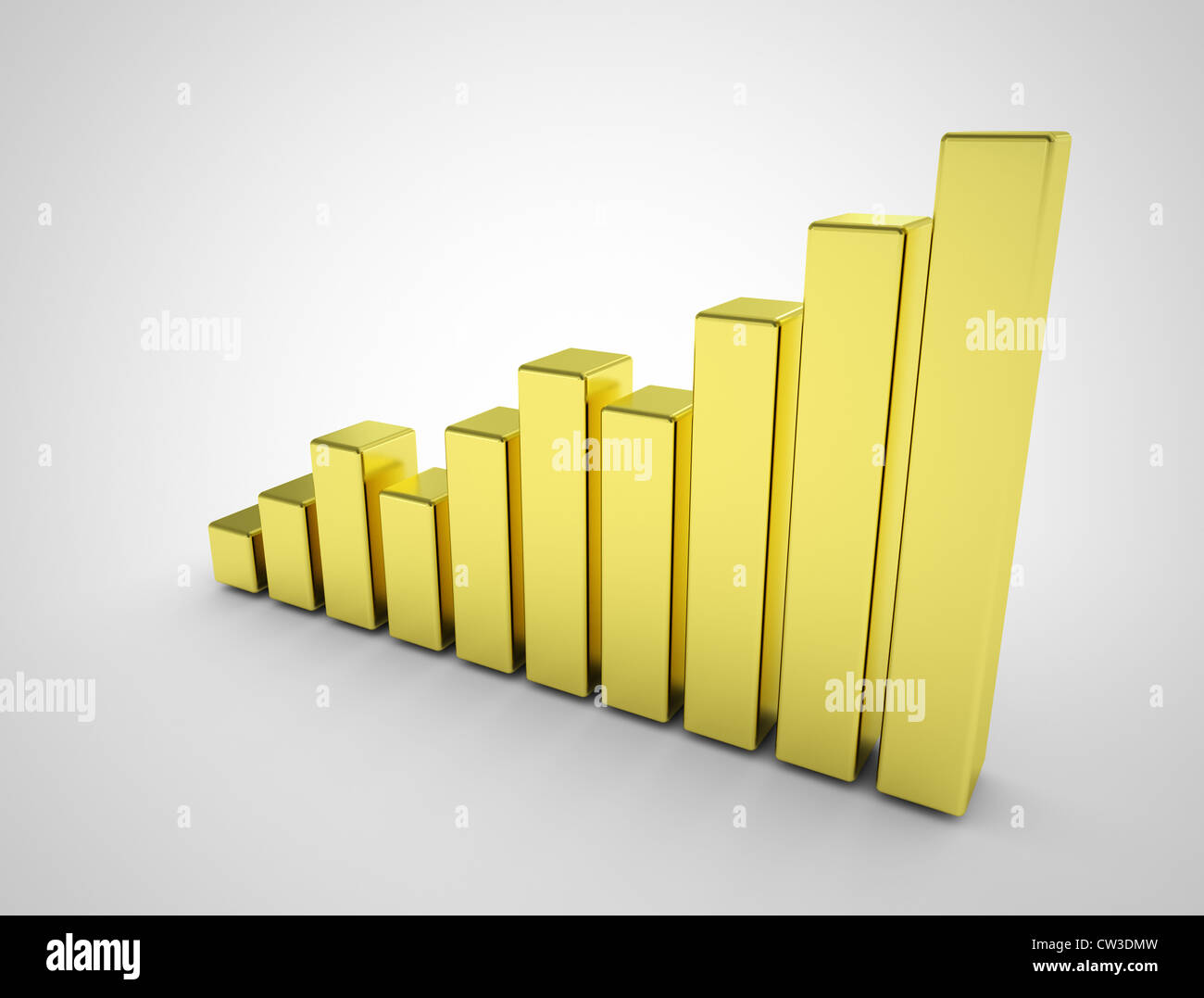Golden financial graph Stock Photo - Alamy