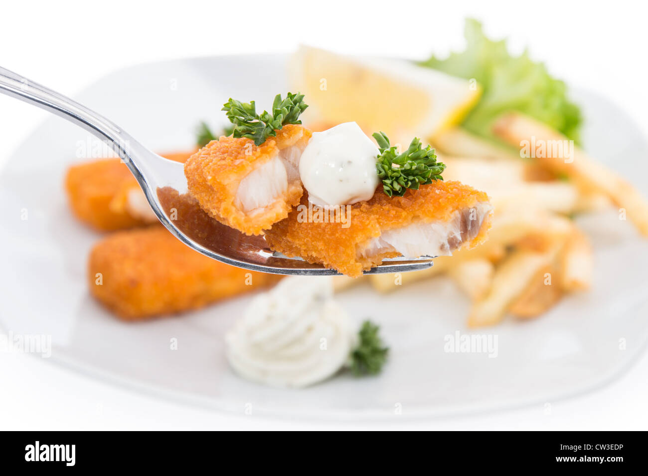 Fried fish fork hi-res stock photography and images - Alamy