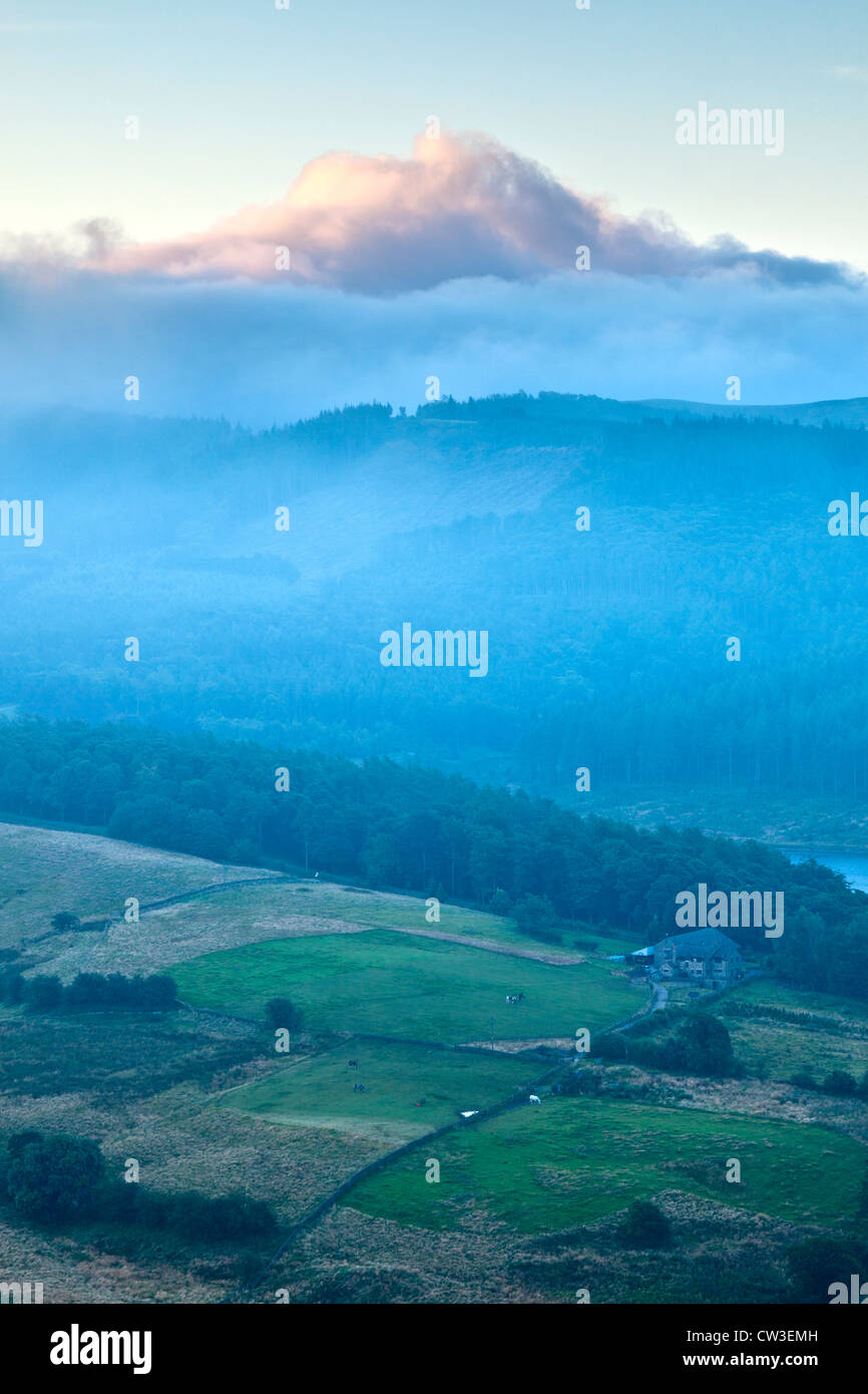 Misty Dawn over Macclesfield Forest Stock Photo - Alamy