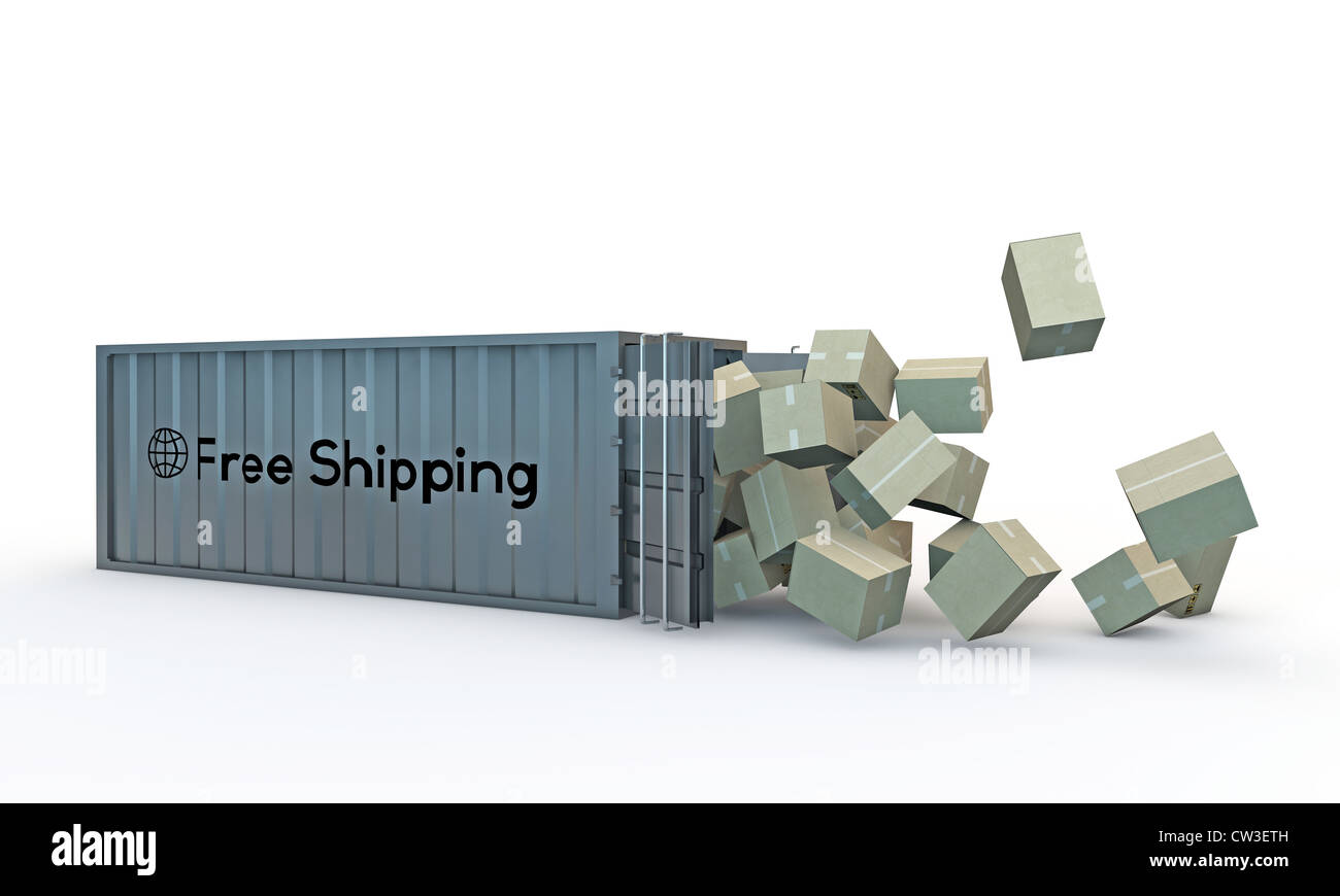 container isolated on white background Stock Photo - Alamy