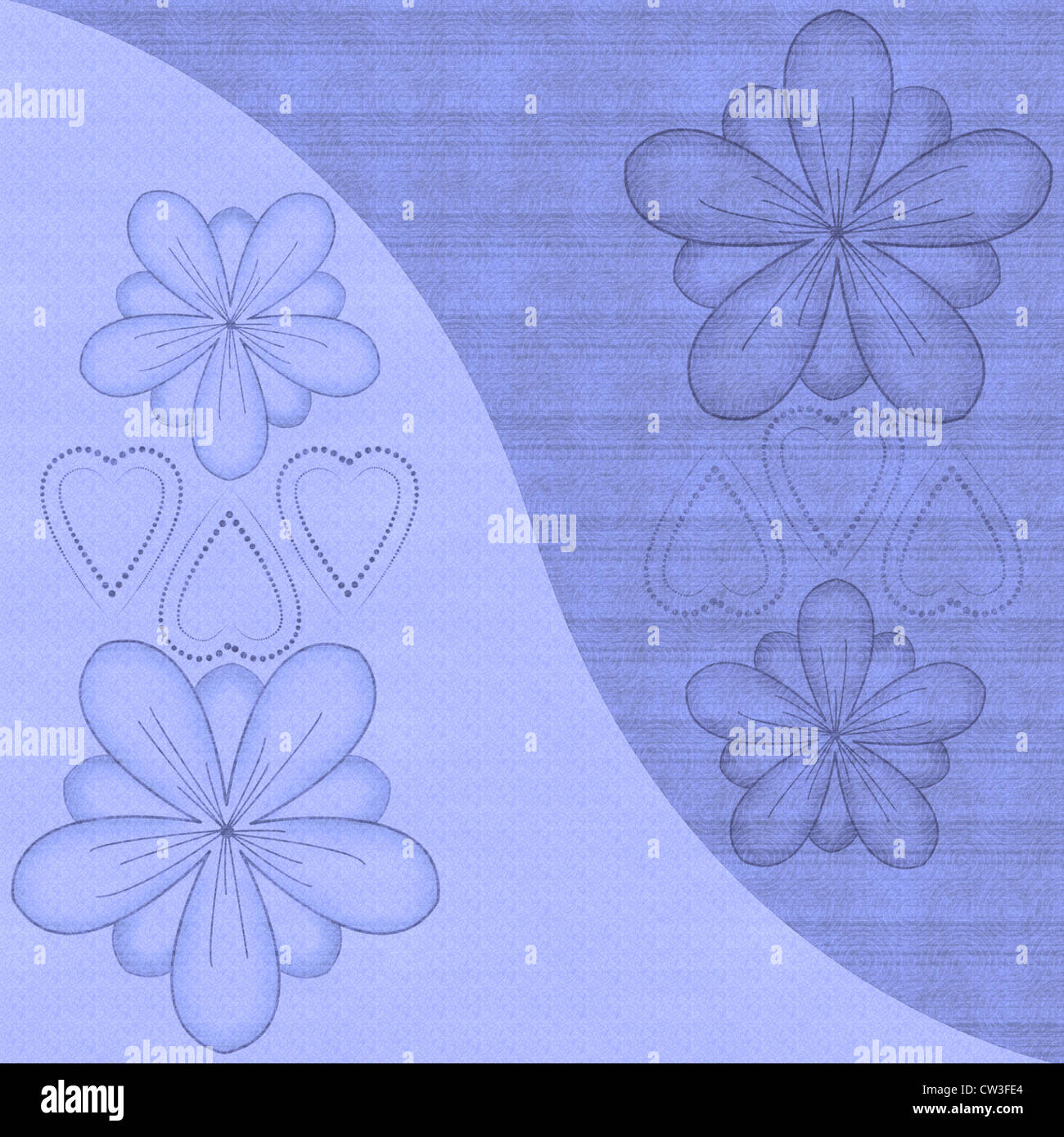 Beautiful illustrated flower design with background pattern Stock Photo ...