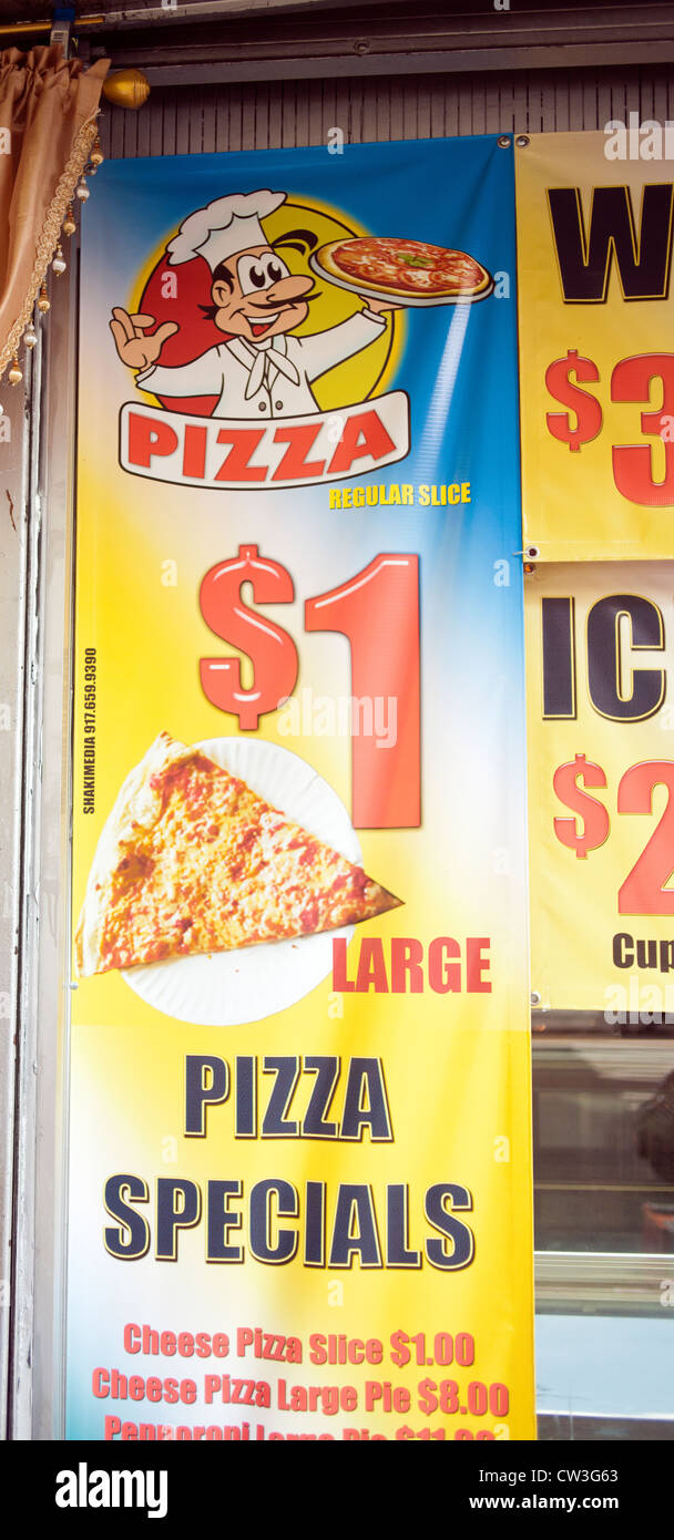 Pizza by the slice sign hi-res stock photography and images - Alamy