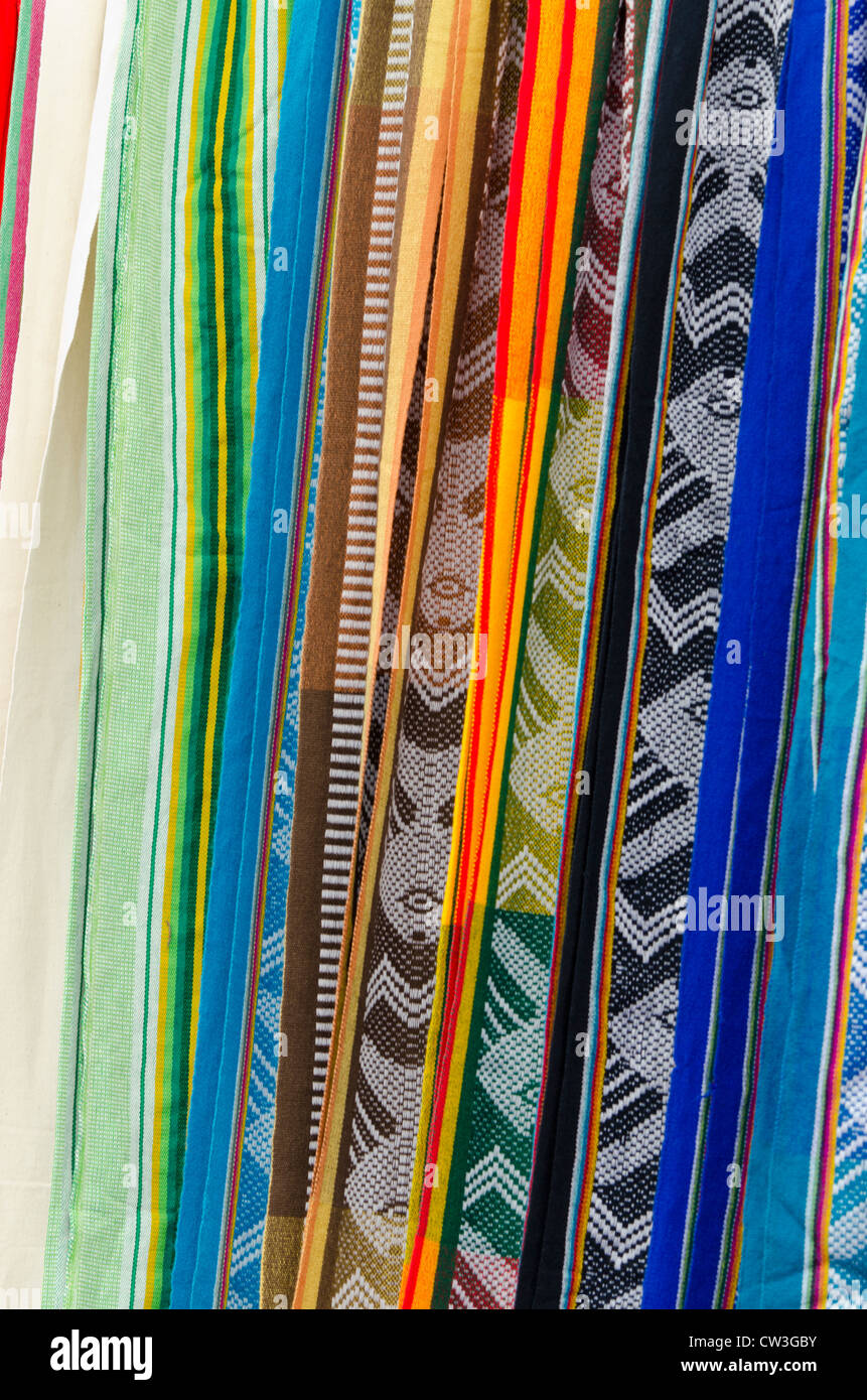 Ecuador, Quito area, Otavalo Handicraft Market. Traditional souvenir ...