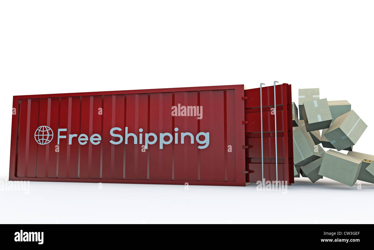 container isolated on white background Stock Photo - Alamy