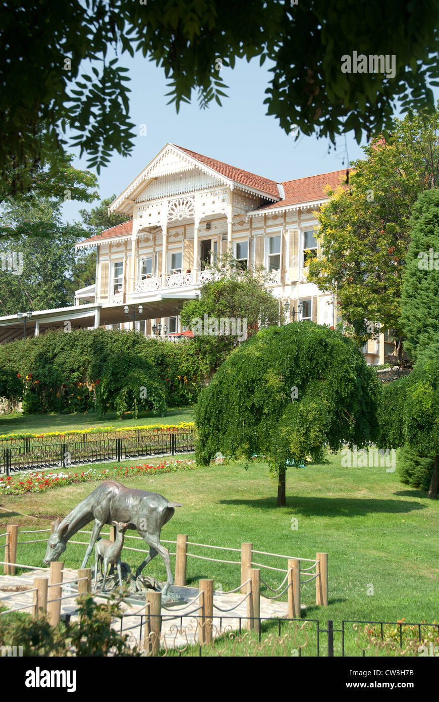 ISTANBUL, TURKEY. A view of Emirgan park, a public garden on the ...
