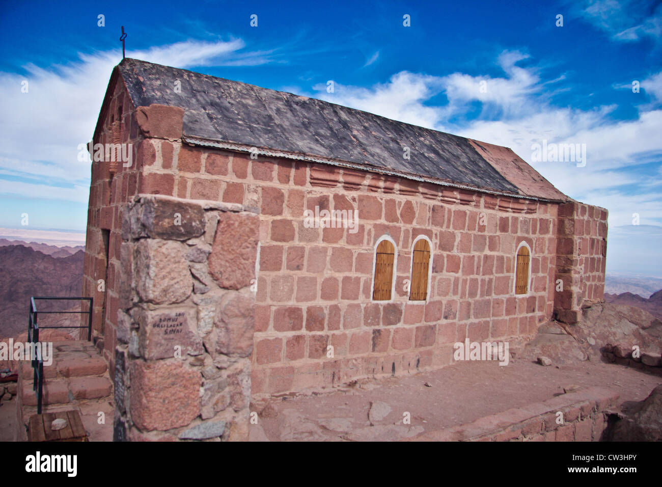 The Church On Top Of MT.Mousa Near ST.Cathrine Stock Photo - Alamy