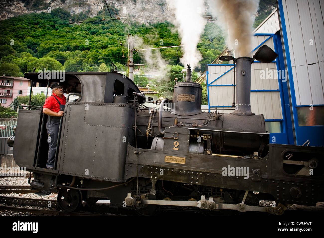 Switzerland, Canton Ticino, Monte Generoso Railway, steam train Stock ...