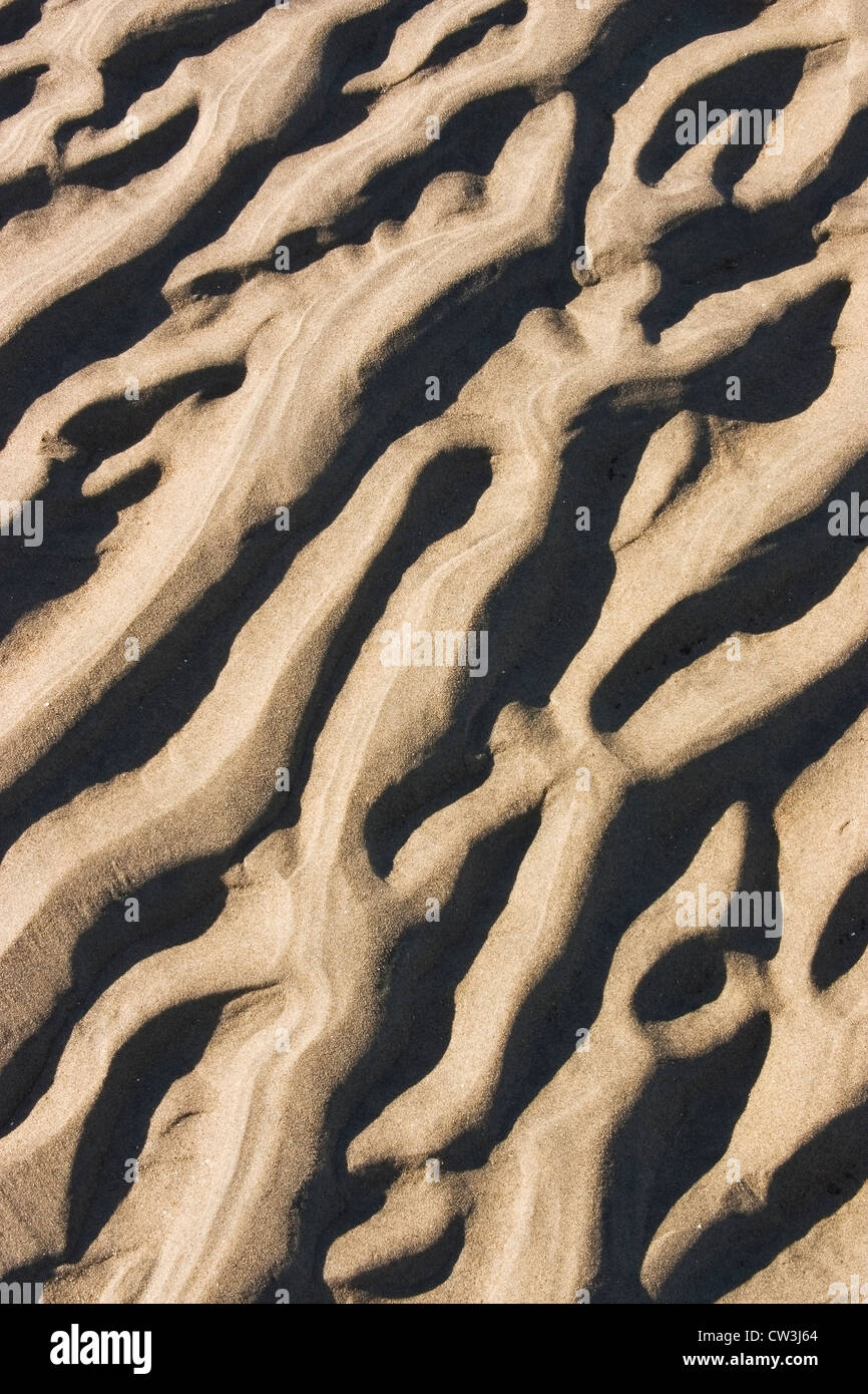 Close-up of wind and water driven sand Stock Photo - Alamy