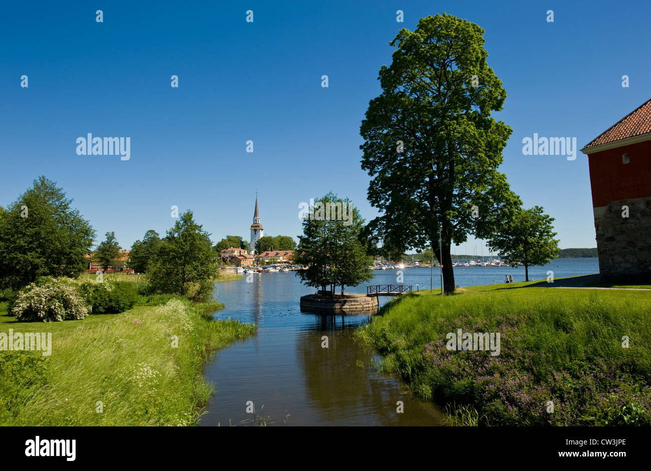 Mariefred as seen from the Gripsholm castle, Sweden Stock Photo - Alamy