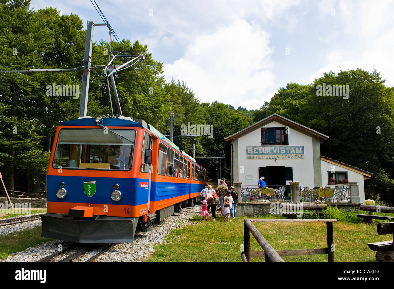 Switzerland, Canton Ticino, Monte Generoso Railway, steam train Stock ...