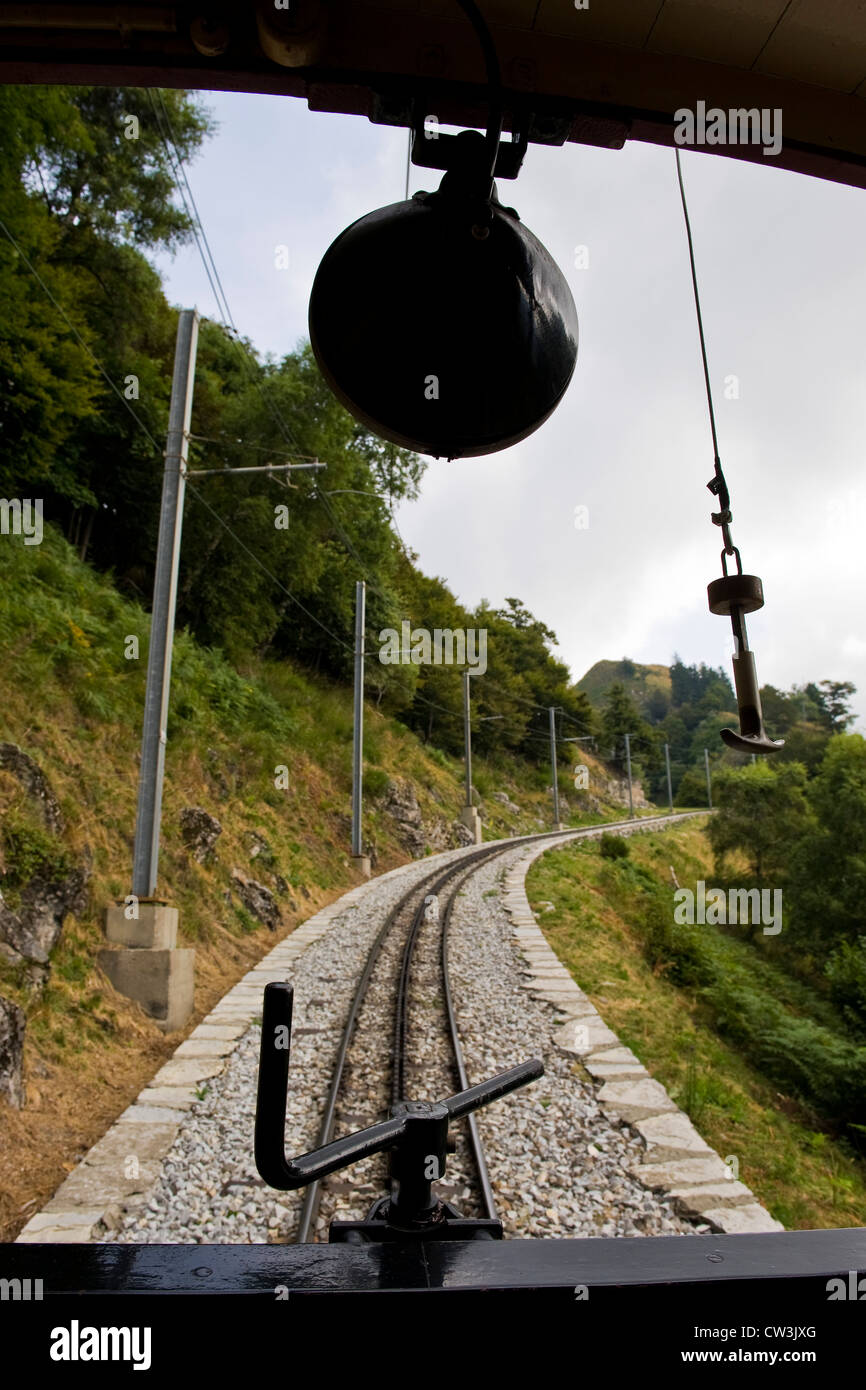 Switzerland, Canton Ticino, Monte Generoso Railway, steam train Stock ...