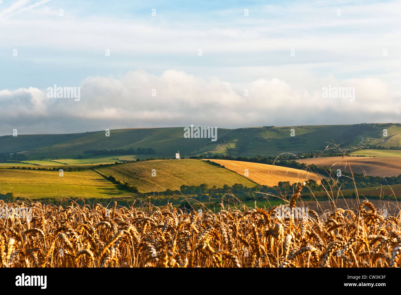 Looking towards Kingston Ridge on the South Downs from Lewes, East ...