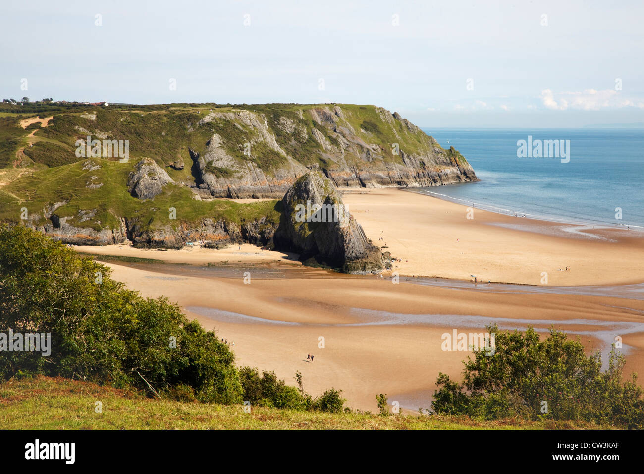 Three Cliffs Bay beach, Gower Peninsula, Wales Stock Photo - Alamy