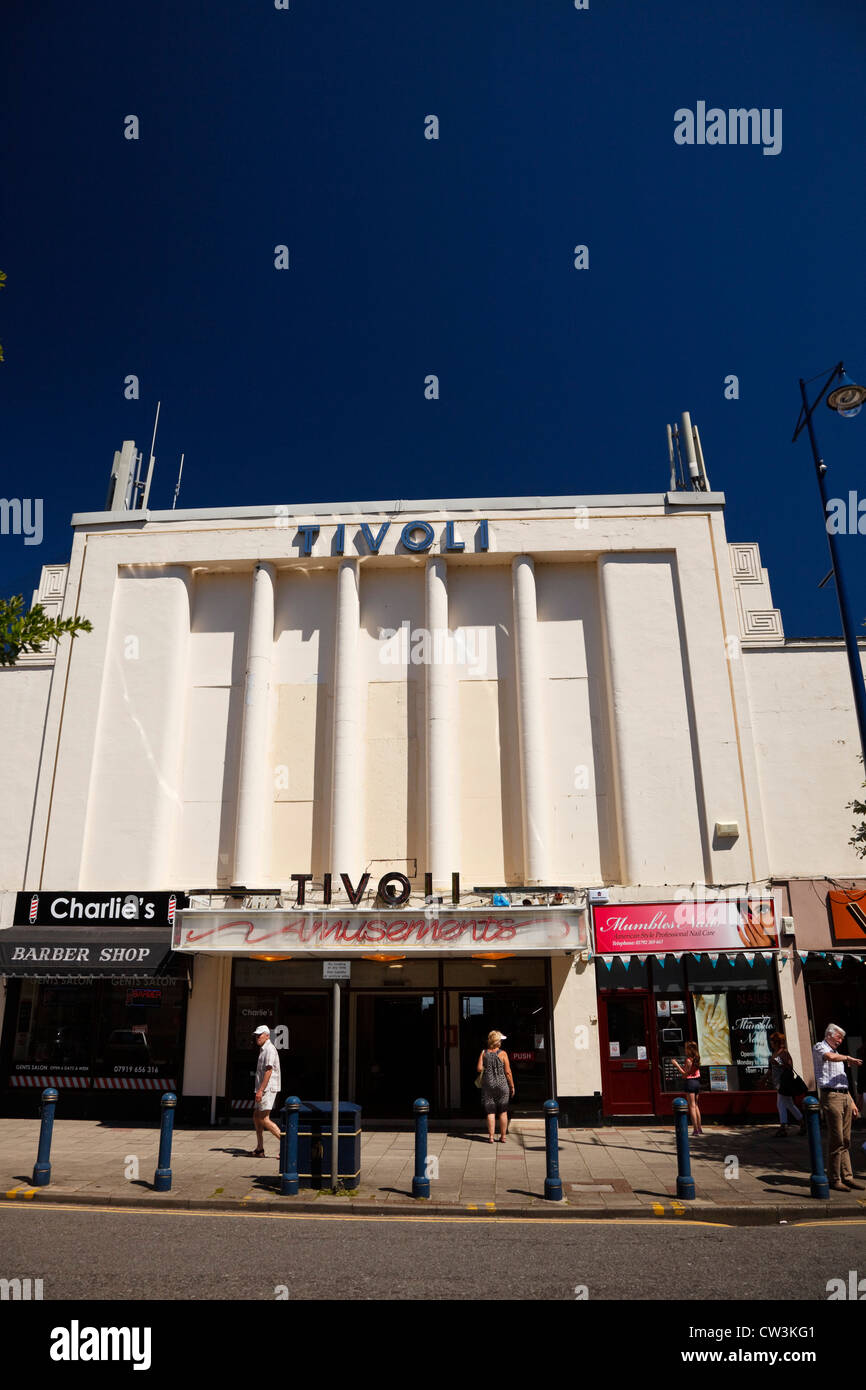 Old Tivoli cinema in Mumbles, now used as an amusements arcade Stock ...
