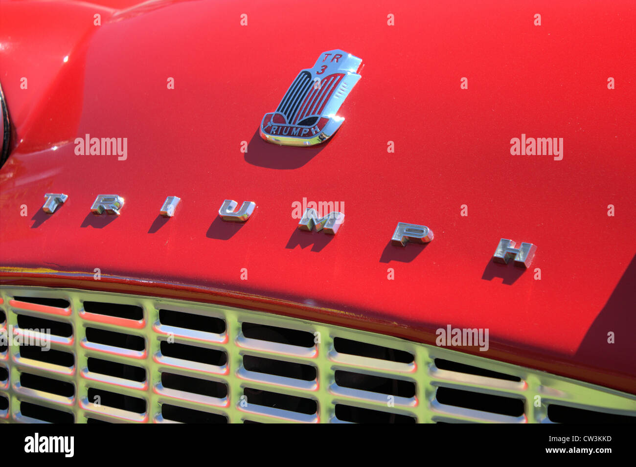 Triumph TR3 front view detail Stock Photo - Alamy