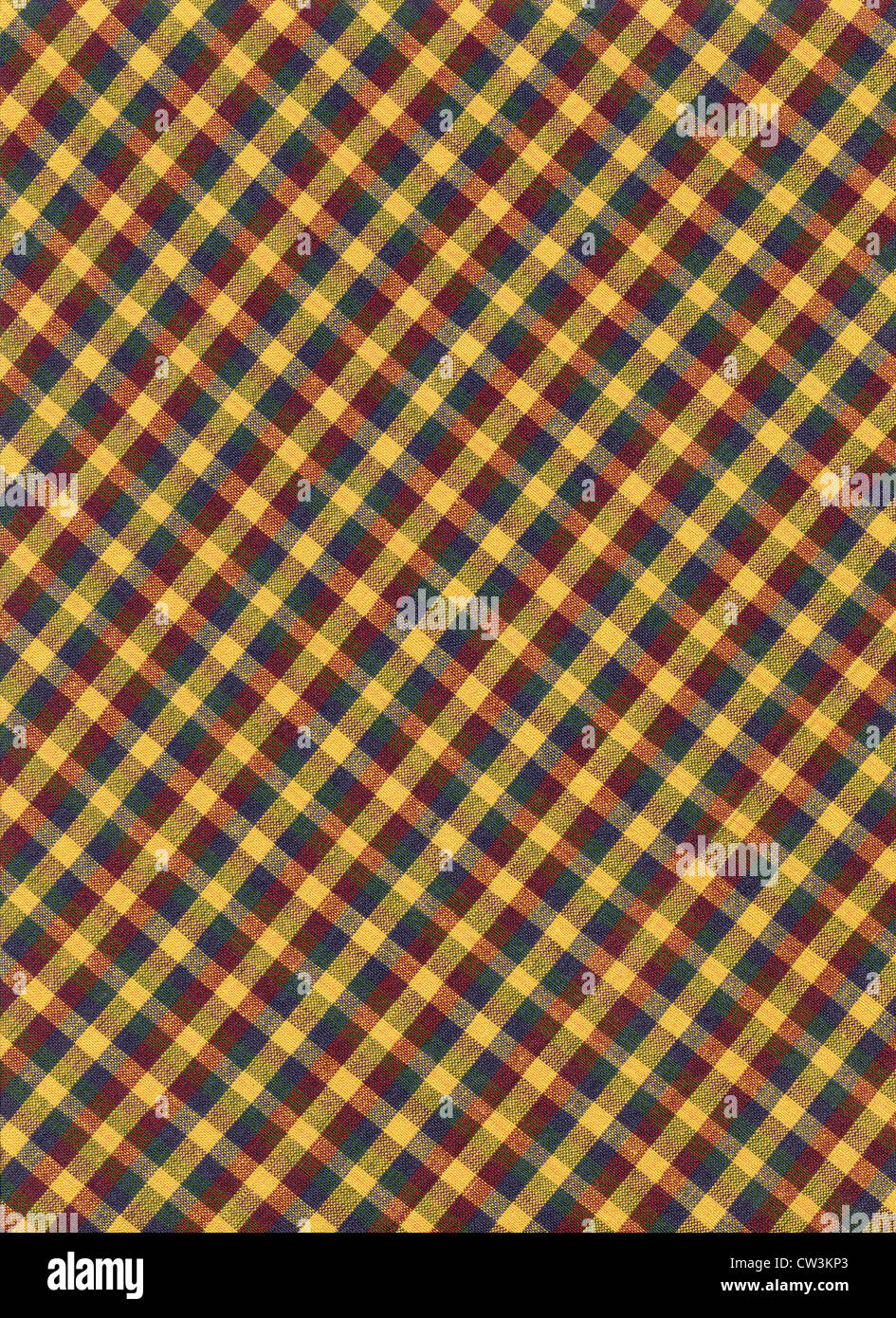 Red yellow and blue plaid textile background Stock Photo - Alamy