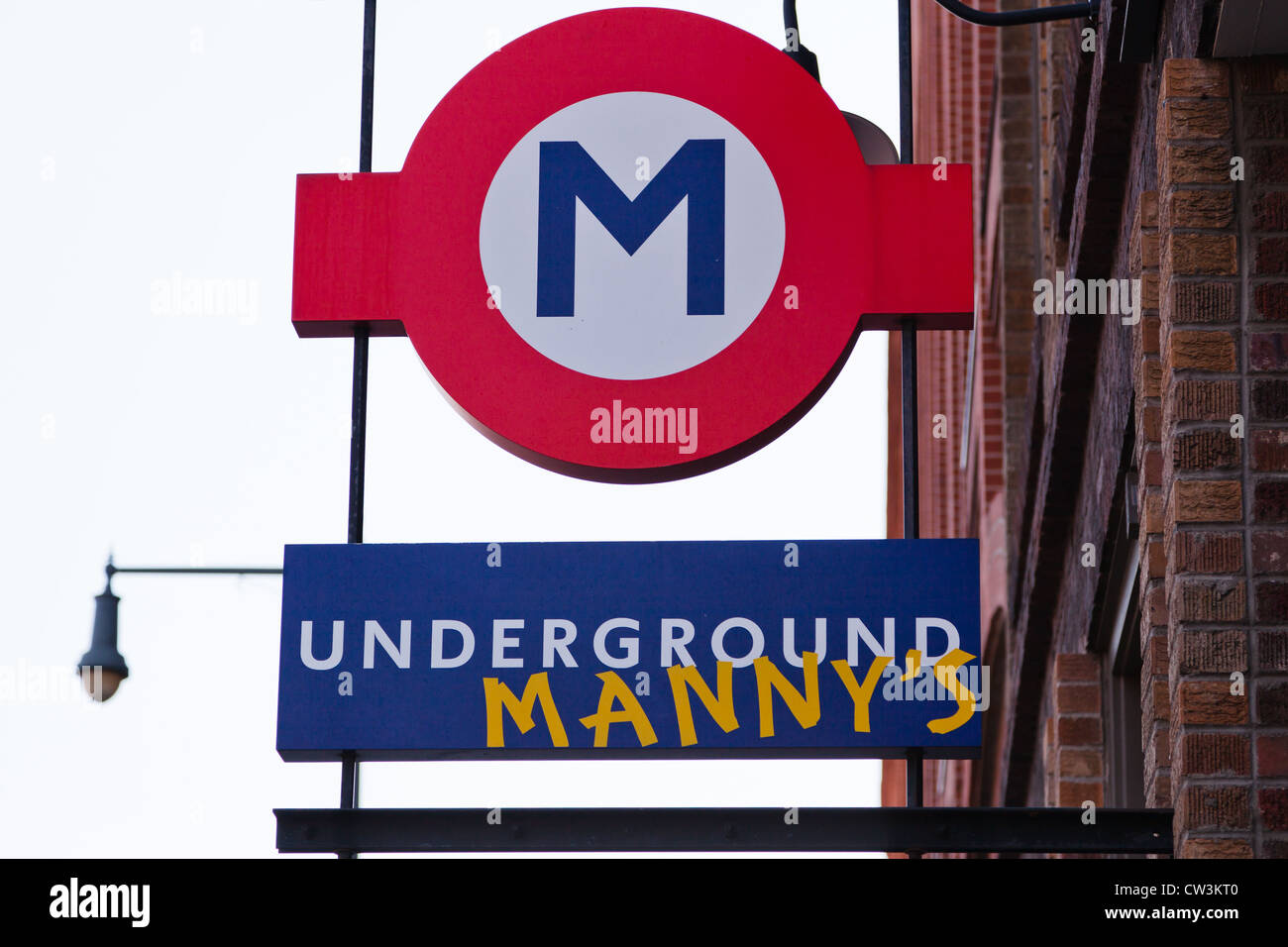 Sign for Manny's Underground in Denver, Colorado Stock Photo - Alamy