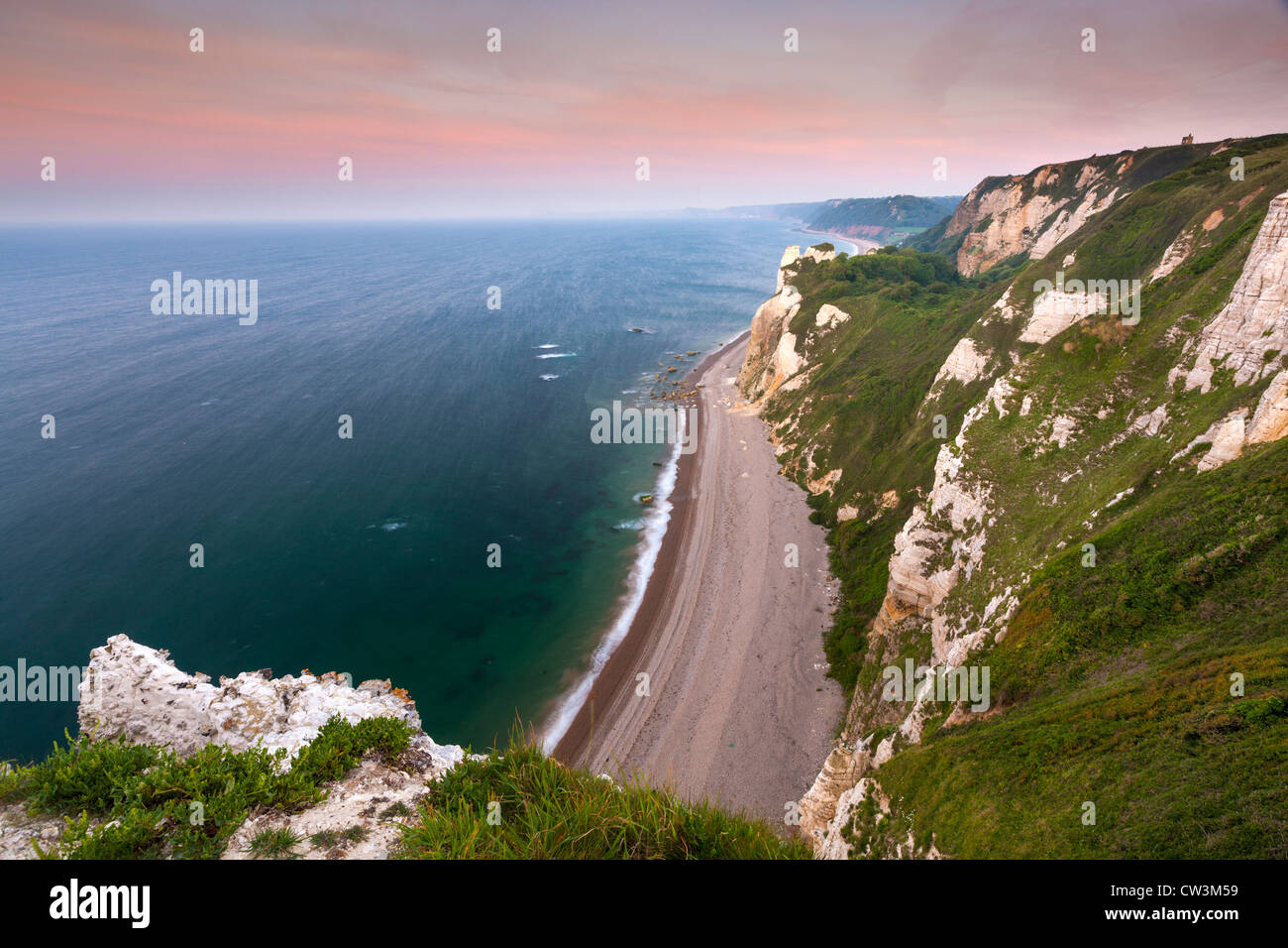 Hooken Cliffs and Hooken Beach from Beer Head, Lyme Bay, Jurassic Coast ...