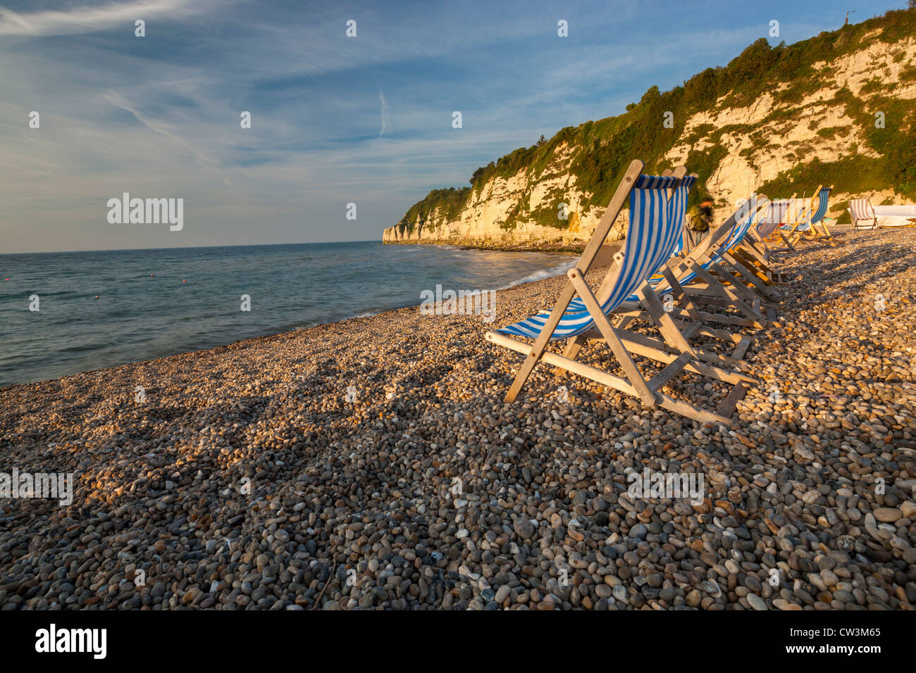 Beach in Beer, Lyme Bay, Jurassic Coast part of the South West Coastal ...