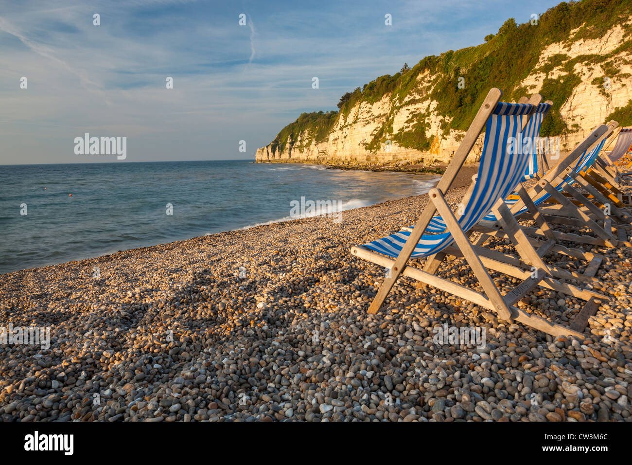 Beach in Beer, Lyme Bay, Jurassic Coast part of the South West Coastal ...
