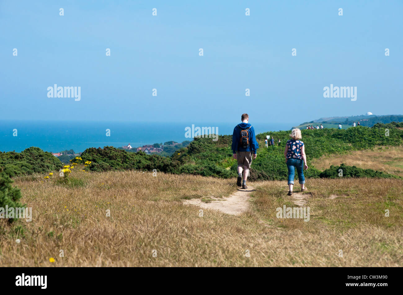 Cromer coastal cliff path walk Stock Photo - Alamy