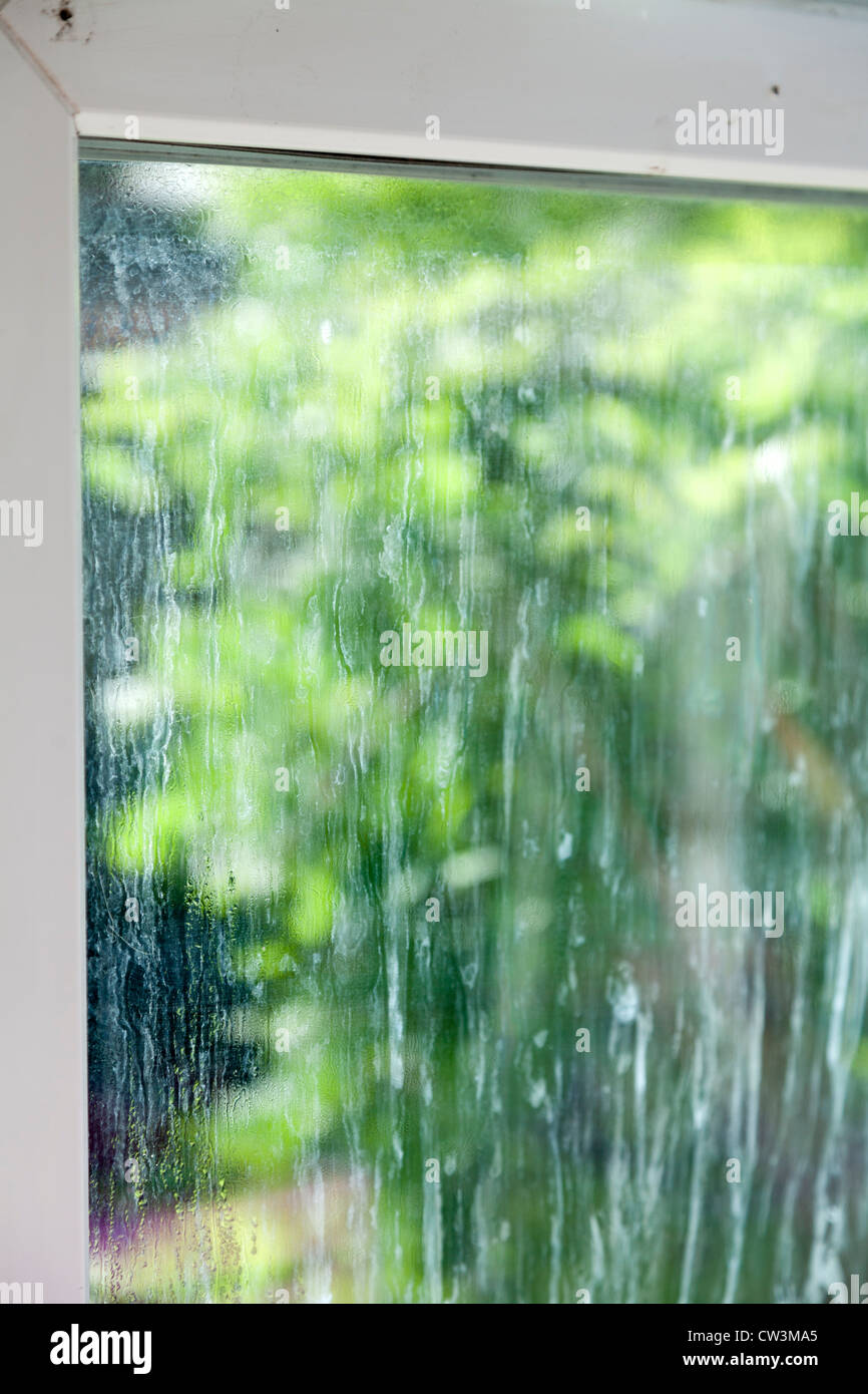 misted fogged double glazed window Stock Photo - Alamy