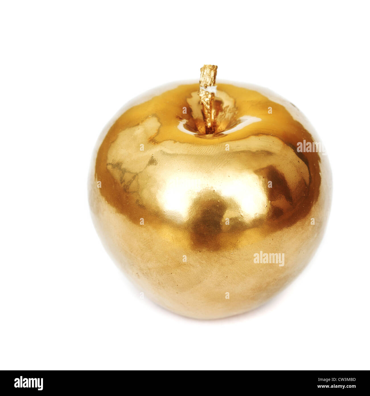 gold apple isolated on white background Stock Photo - Alamy