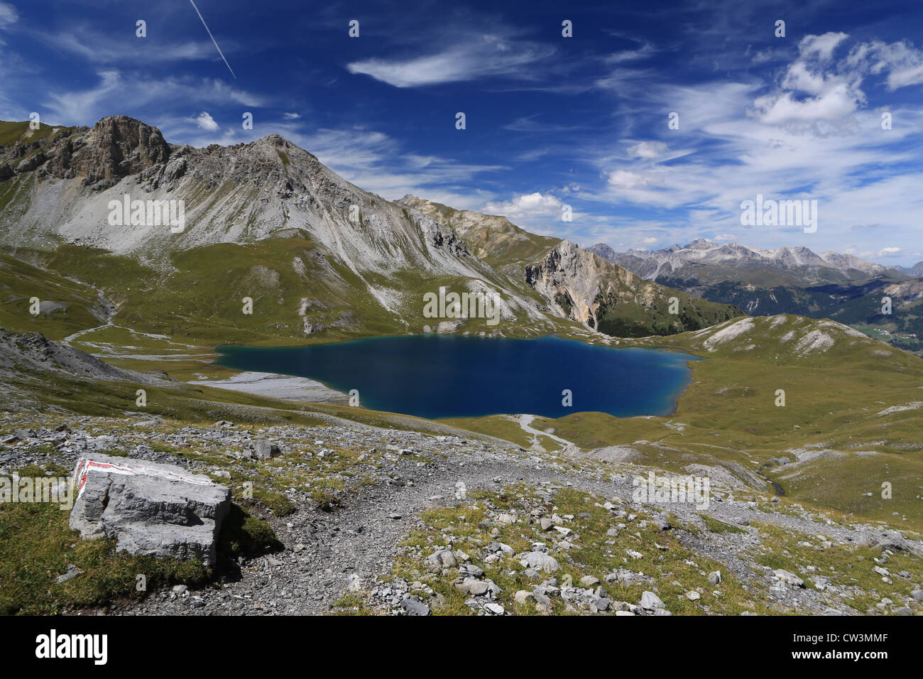 Lake Lai da Rims in Swiss National Park in Graubünden Stock Photo - Alamy