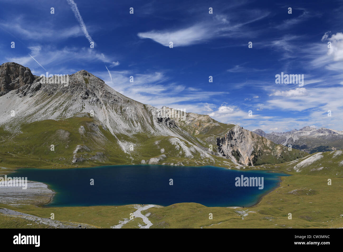 Lake Lai da Rims in Swiss National Park in Graubünden Stock Photo - Alamy