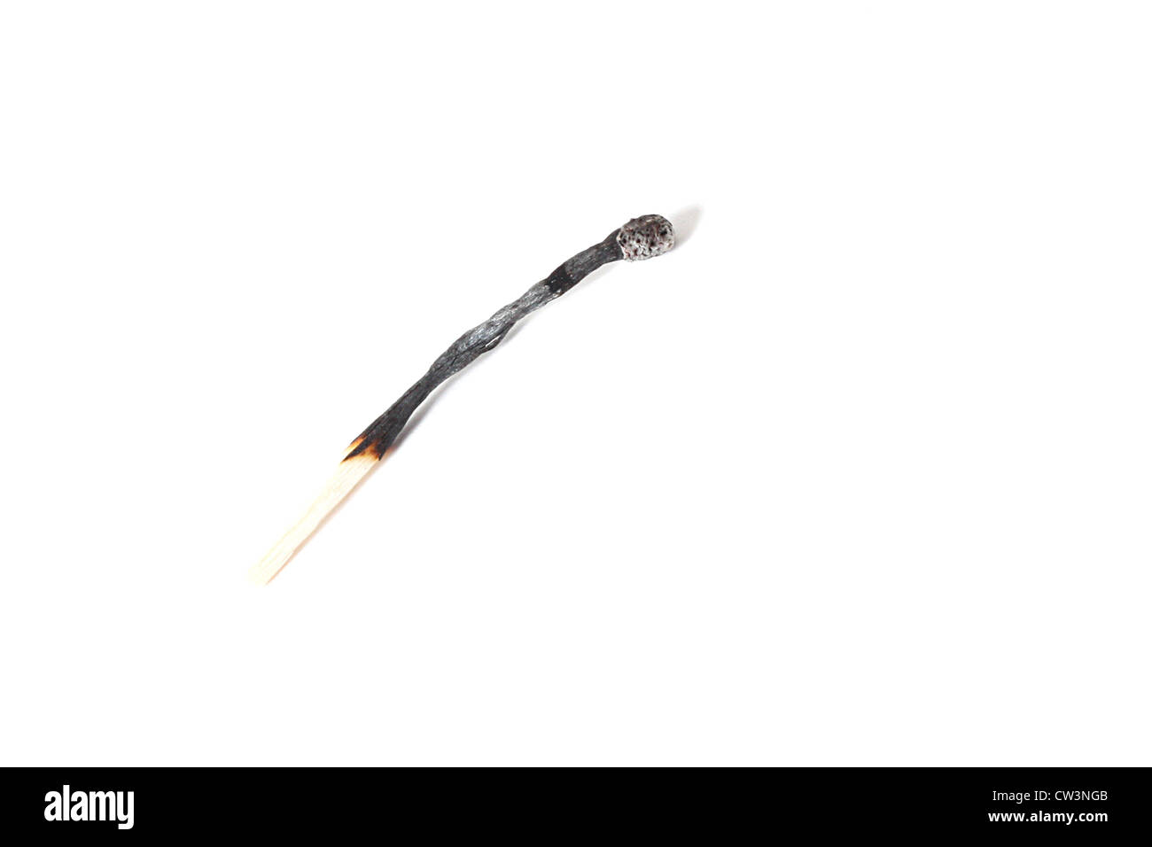 A burned match isolated on white Stock Photo - Alamy