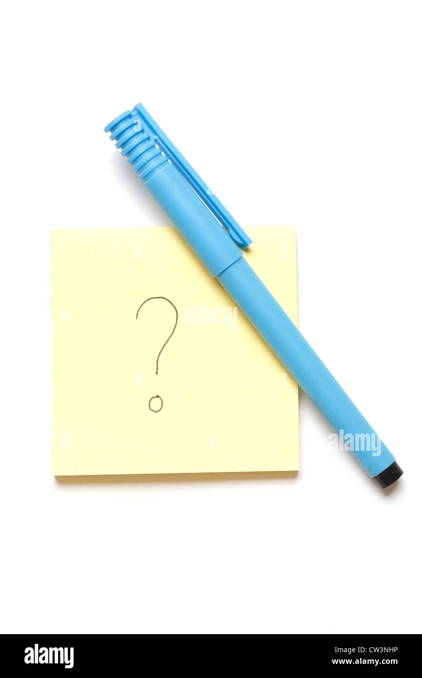 A note isolated on white Stock Photo - Alamy