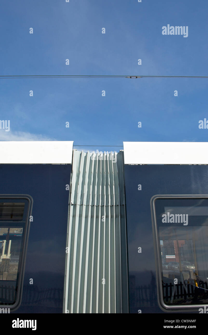 Link between two tram carriages Stock Photo - Alamy