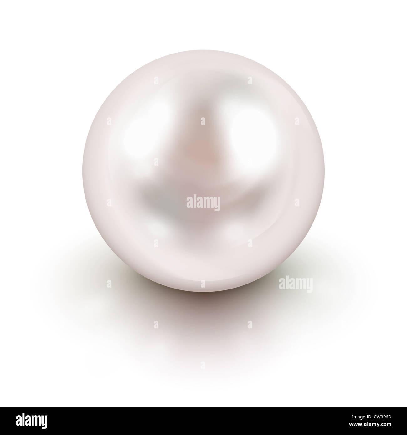 Shiny natural white pearl with light effects Stock Photo - Alamy