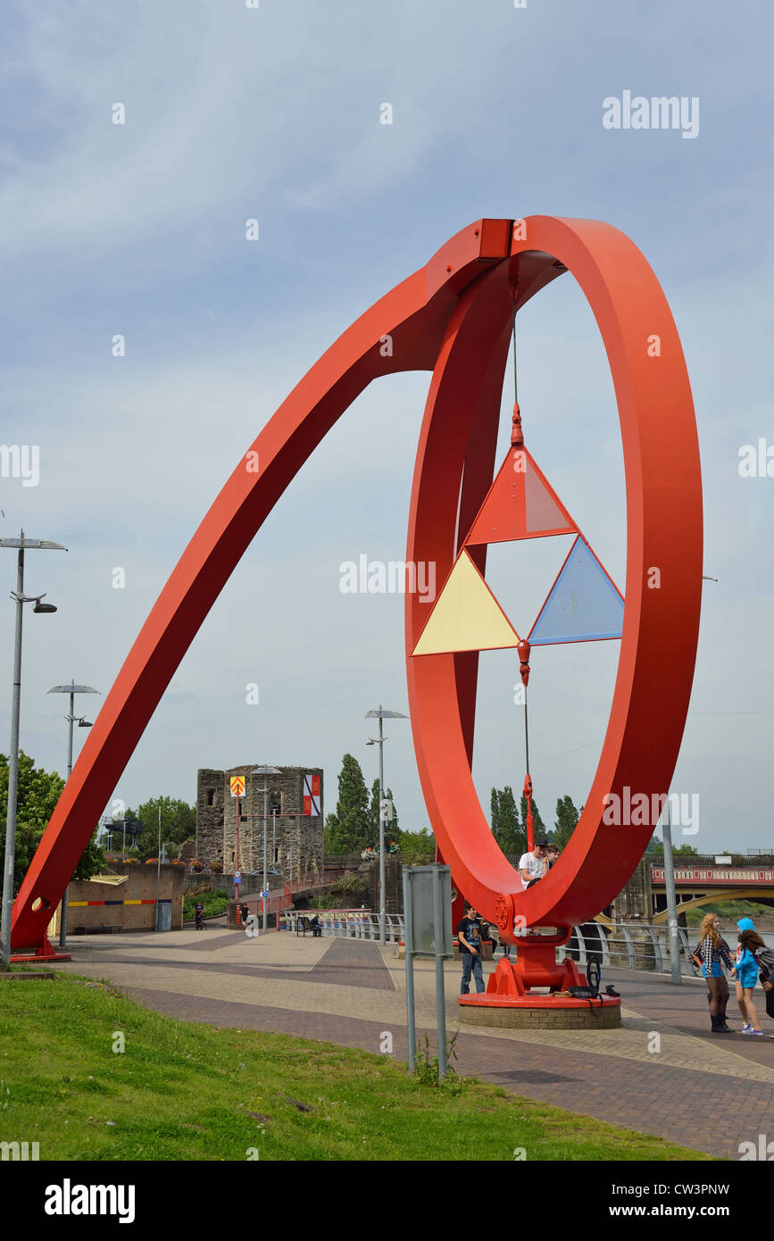 The Newport Wave steel sculpture, City of Newport (Casnewydd), Wales ...