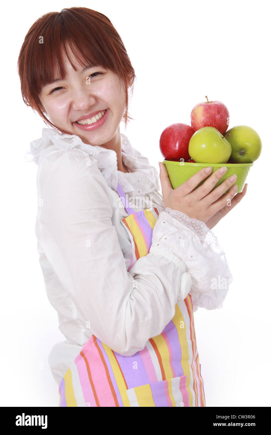 woman with fruit Stock Photo - Alamy