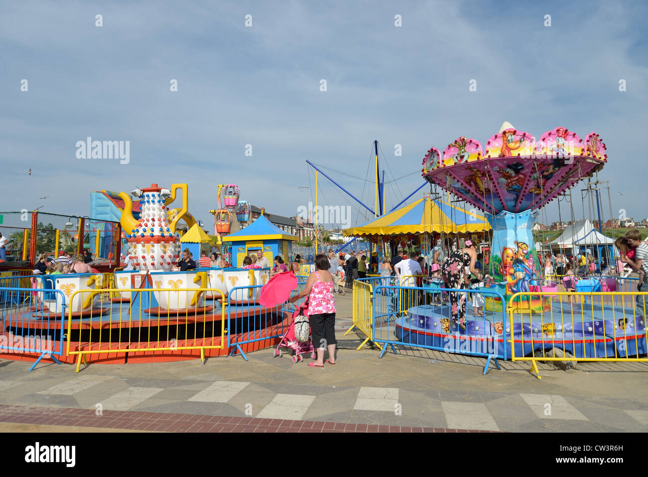 Children's funfair on seafront, Barry Island, Barry, Vale of Stock ...