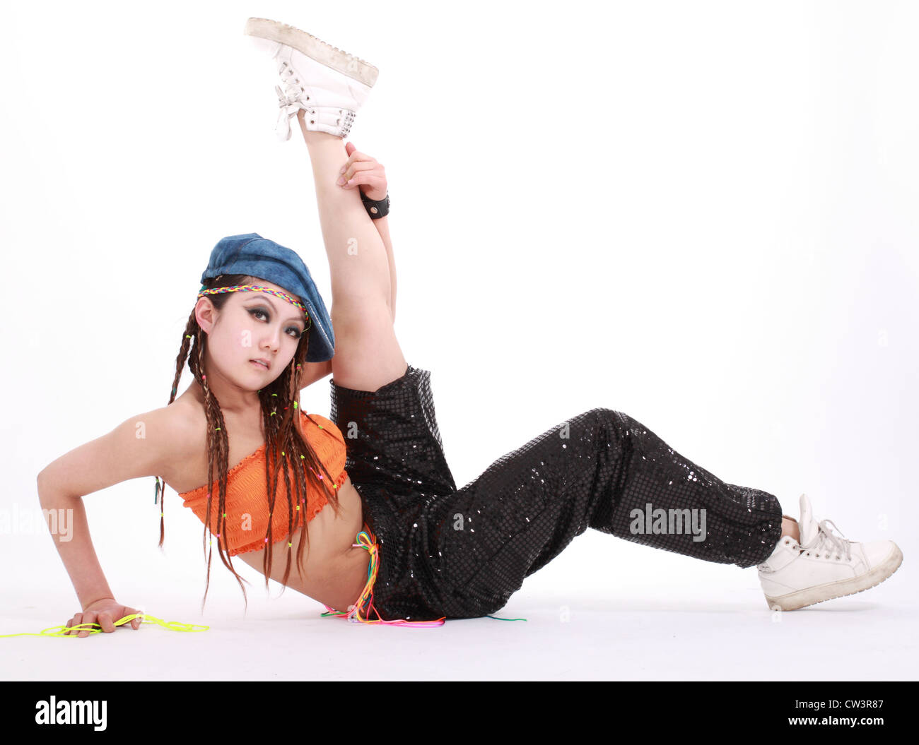 Cute girl in various dance costumes and fun poses Stock Photo - Alamy