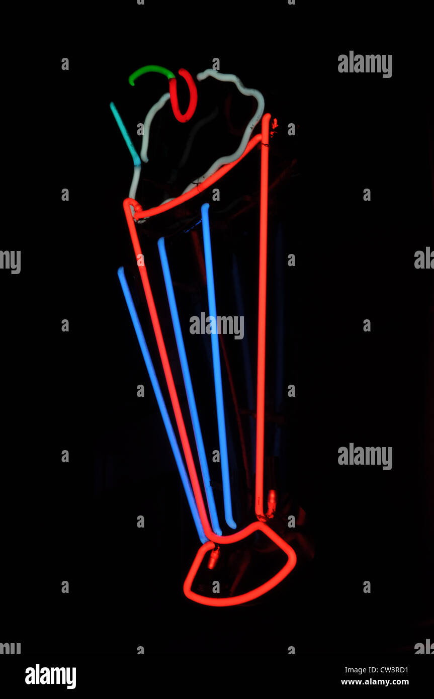 Milkshake neon sign hi-res stock photography and images - Alamy