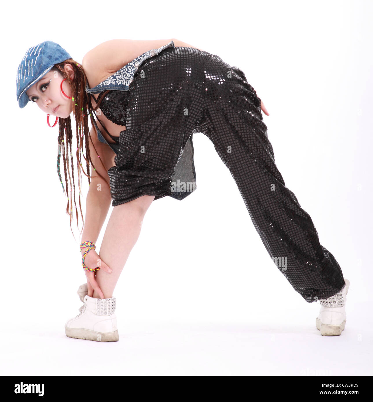 Cute girl in various dance costumes and fun poses Stock Photo - Alamy