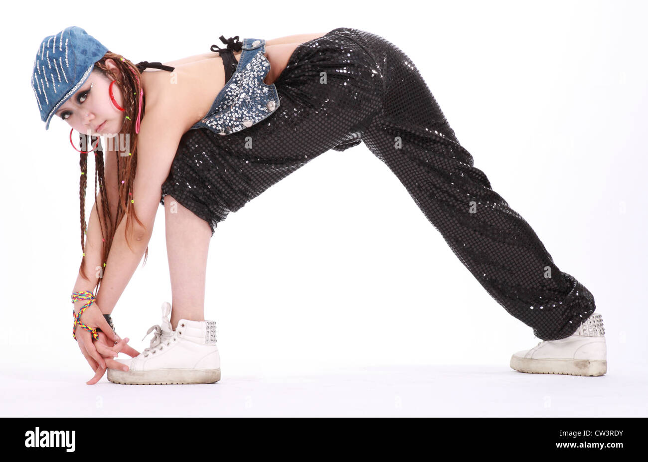 Cute girl in various dance costumes and fun poses Stock Photo - Alamy