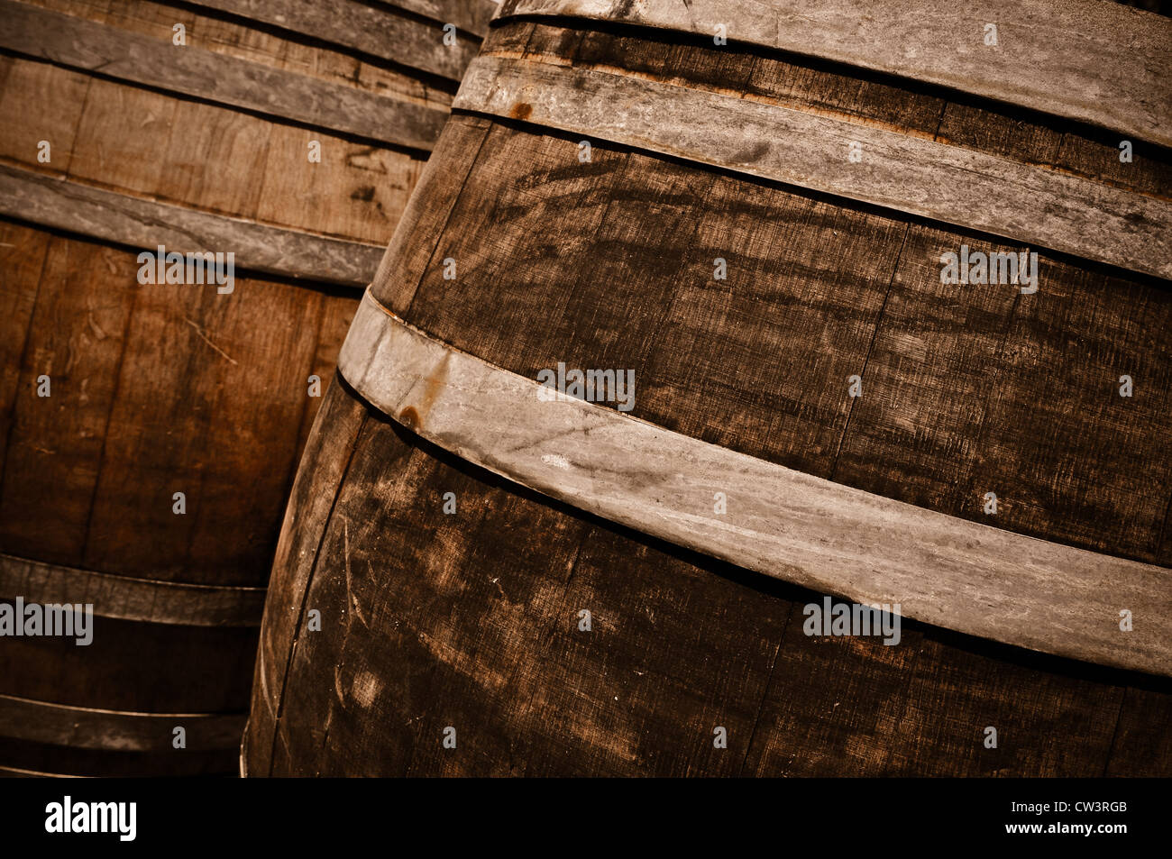 Oak Wine Barrels Stock Photo - Alamy