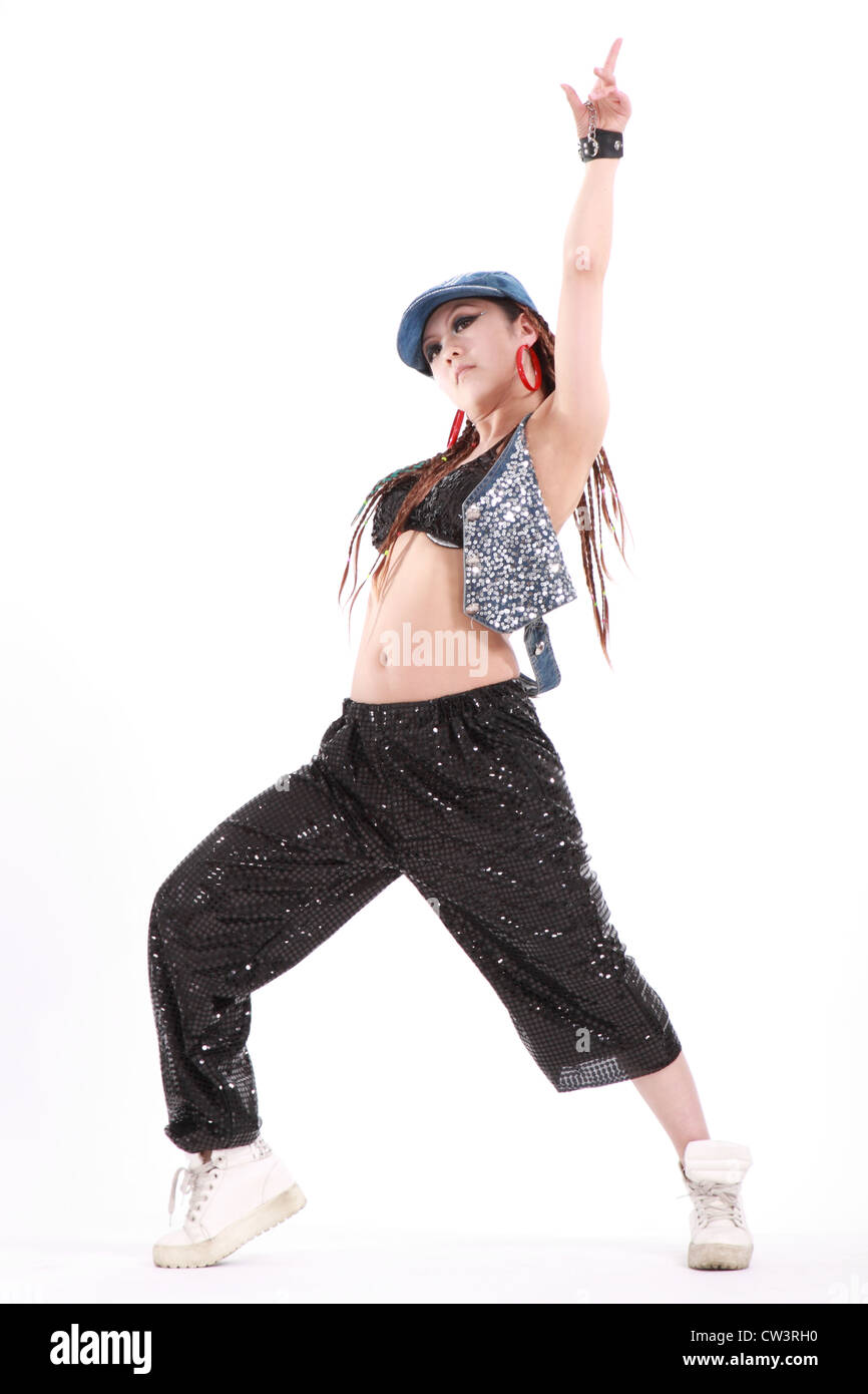 Cute girl in various dance costumes and fun poses Stock Photo - Alamy