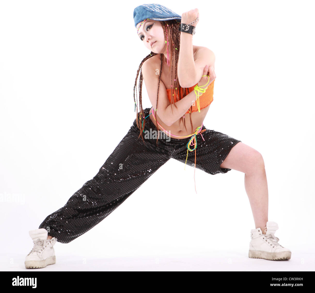Cute girl in various dance costumes and fun poses Stock Photo - Alamy