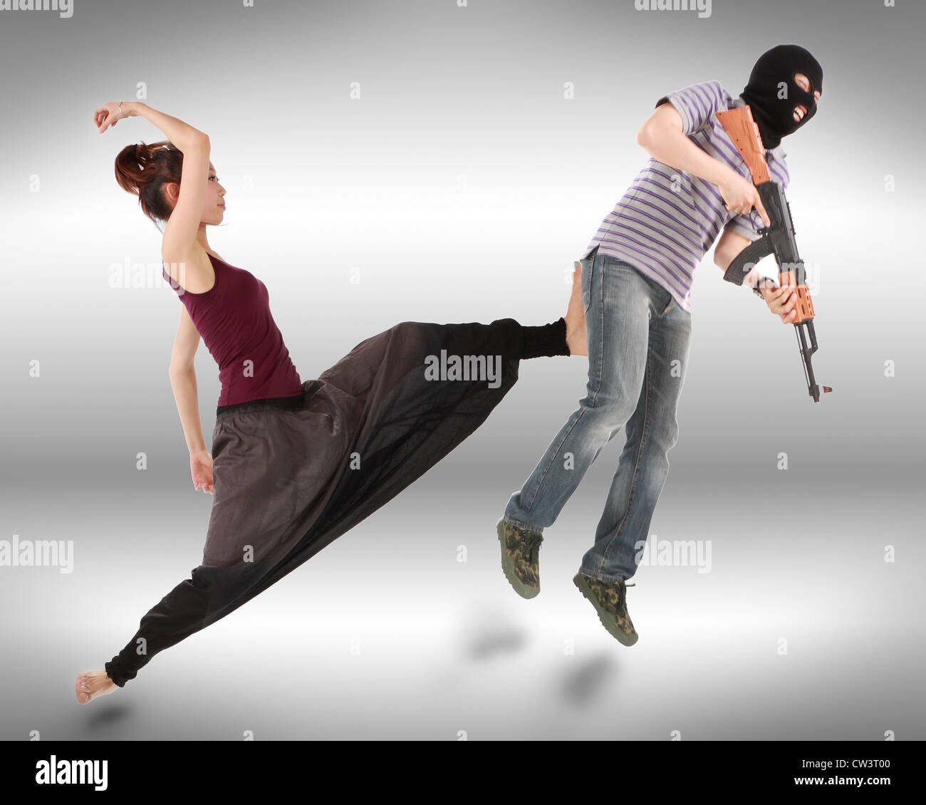 woman and Terrorist Stock Photo - Alamy