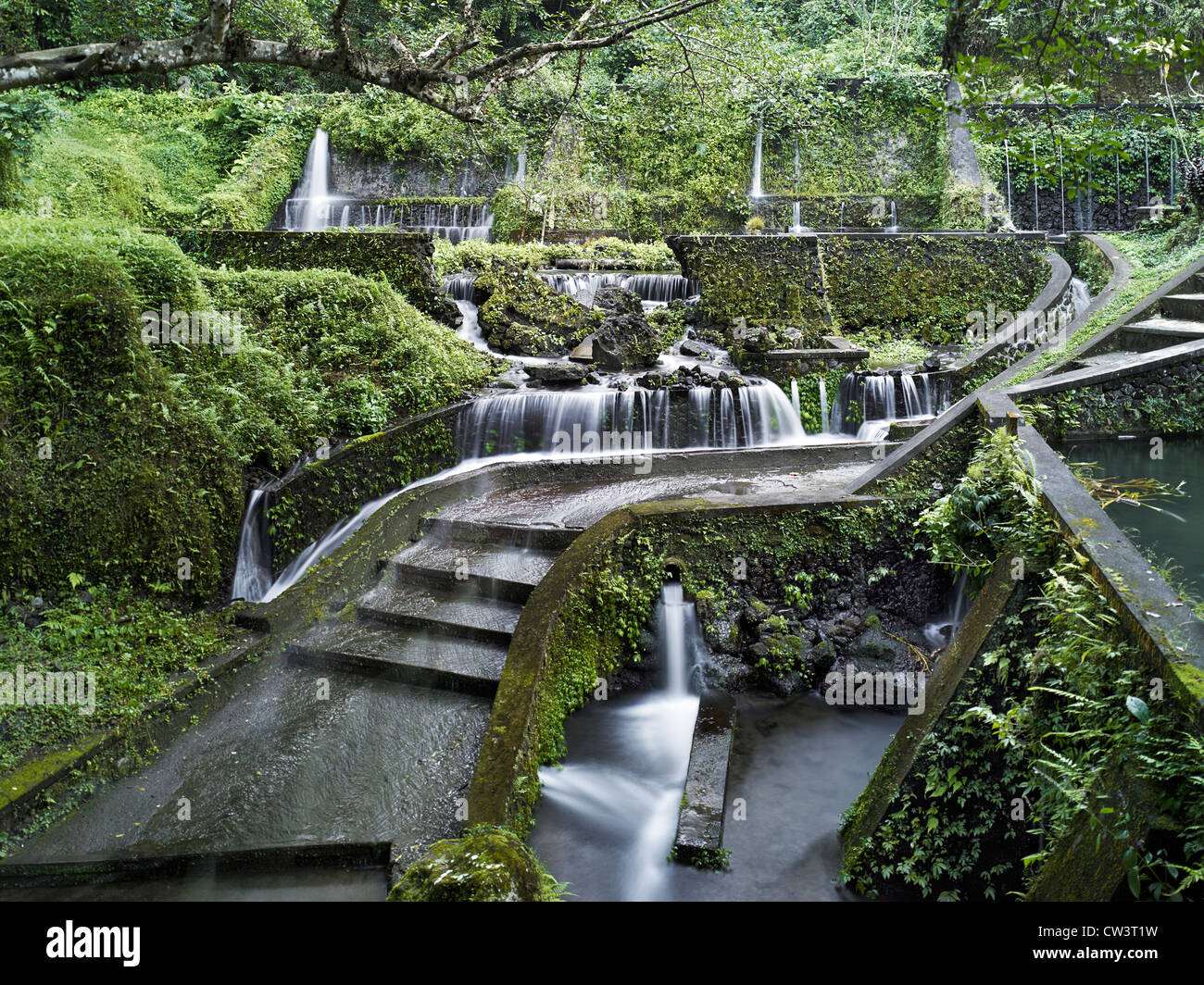 The sacred water temple of Pura Mengening. The waters here flow down ...