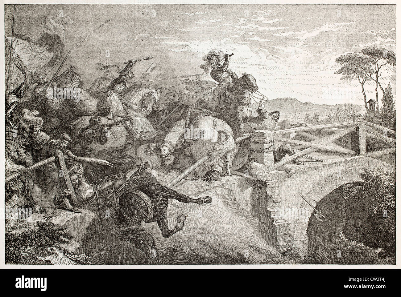 Chevalier de Bayard (Pierre Terrail LaVieux) defending Garigliano ...