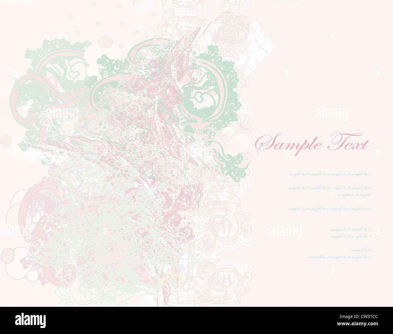 abstract floral invitation card with flowers Stock Photo - Alamy