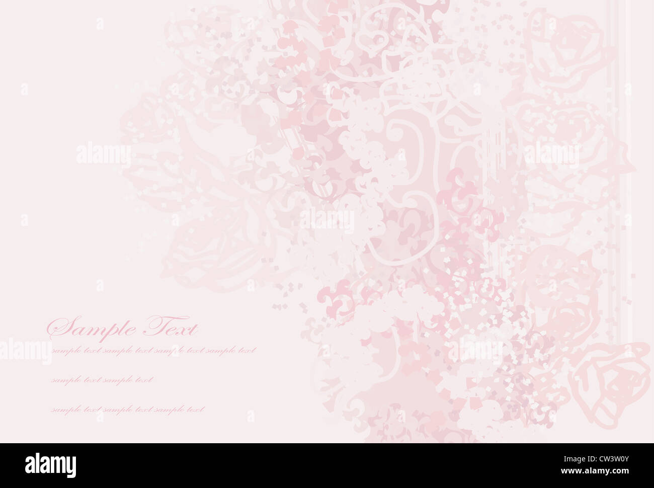 romantic flower background invitation card Stock Photo - Alamy