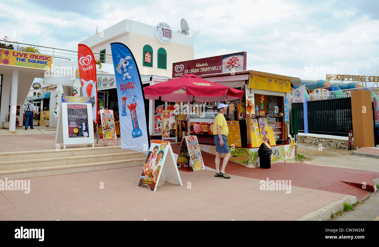 ice cream stall menorca spain Stock Photo - Alamy